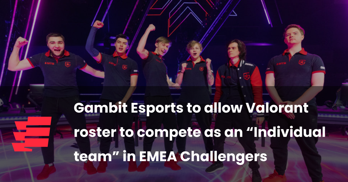 Gambit Esports to allow Valorant roster to compete as an “Individual ...