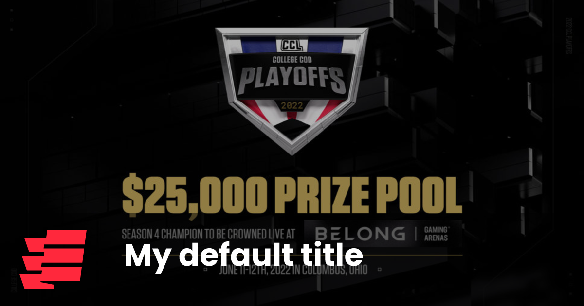 College CoD will celebrate the first live National Championship LAN in ...