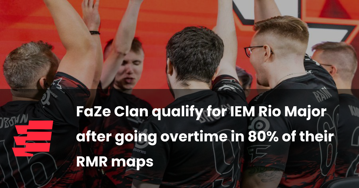 FaZe Clan qualify for IEM Rio Major after going overtime in 80% of ...