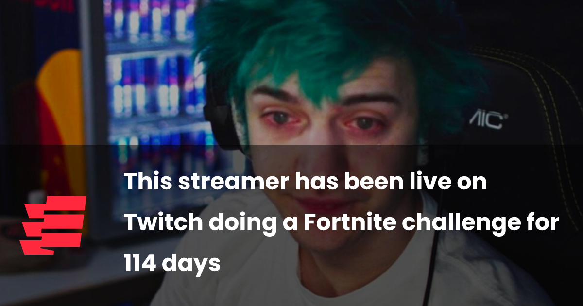 This streamer has been live on Twitch doing a Fortnite challenge for ...