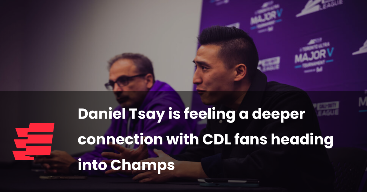 Daniel Tsay is feeling a deeper connection with CDL fans heading into ...