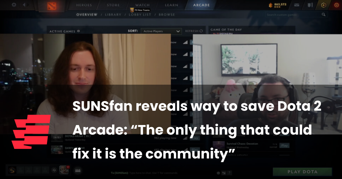 SUNSfan reveals way to save Dota 2 Arcade: “The only thing that could ...