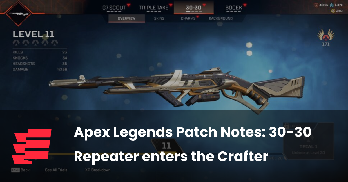 Apex Legends Patch Notes: 30-30 Repeater enters the Crafter | esports.gg
