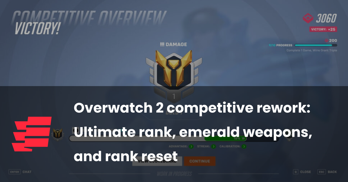 Overwatch 2 competitive rework: Ultimate rank, emerald weapons, and ...