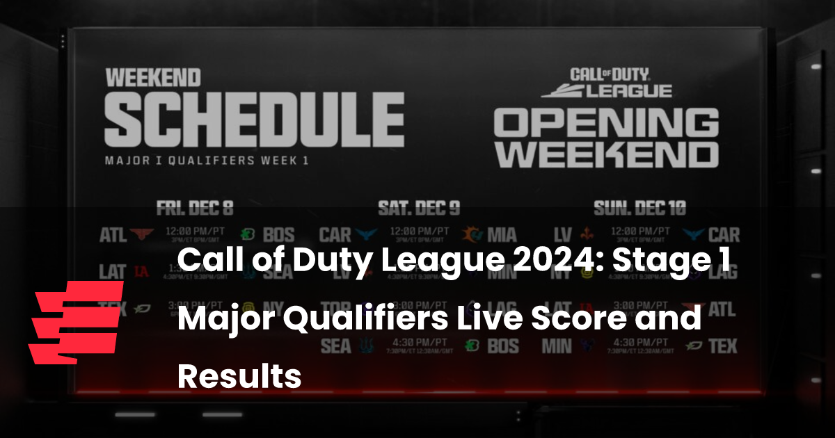 Call of Duty League 2024: Stage 1 Major Qualifiers Live Score and ...
