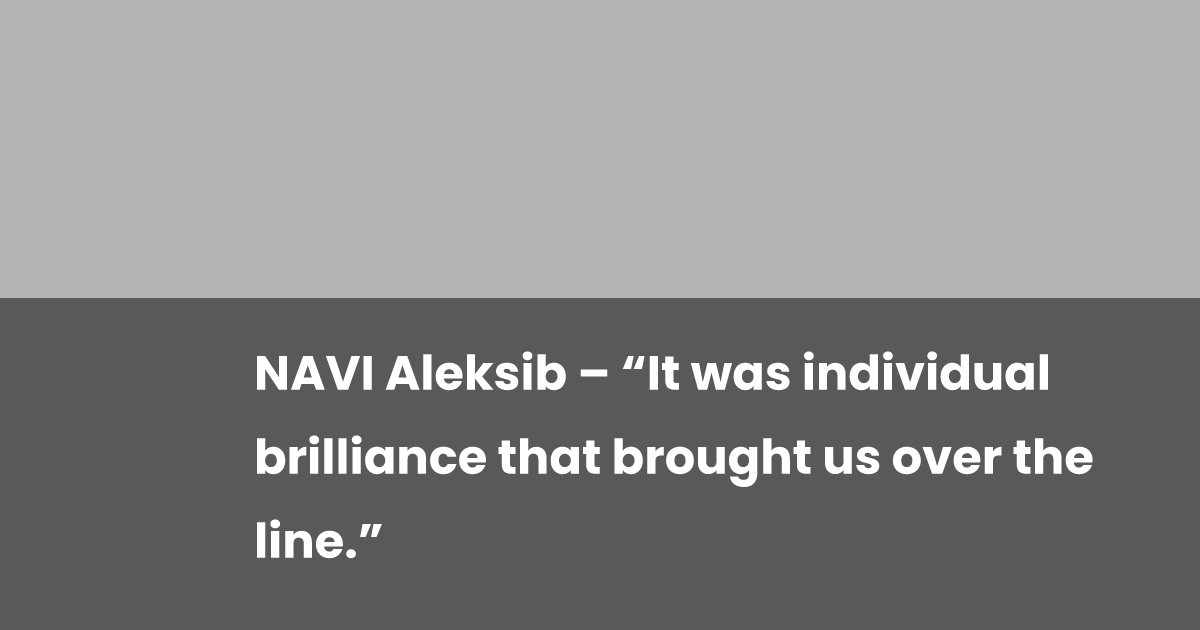 NAVI Aleksib – “It was individual brilliance that brought us over the ...