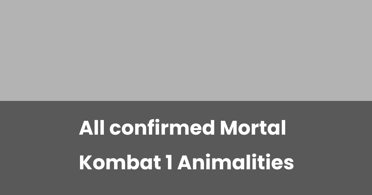 All confirmed Mortal Kombat 1 Animalities | esports.gg