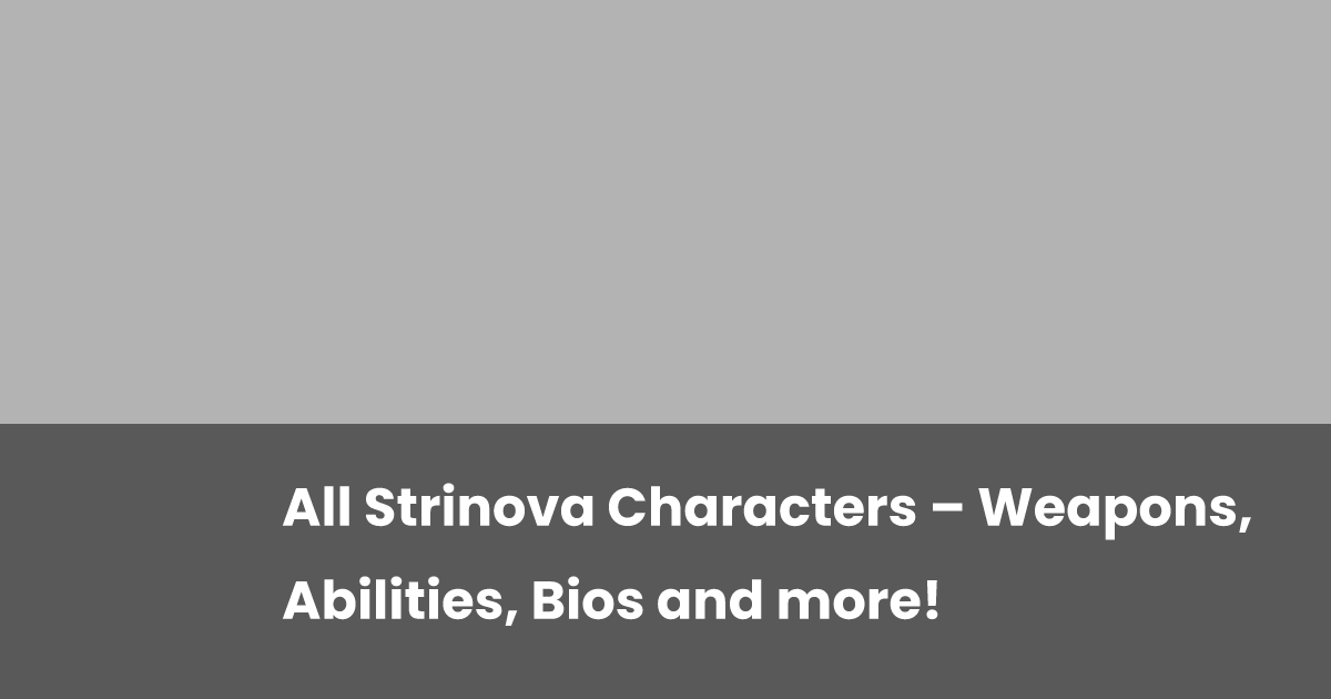 All Strinova Characters – Weapons, Abilities, Bios and more! | esports.gg