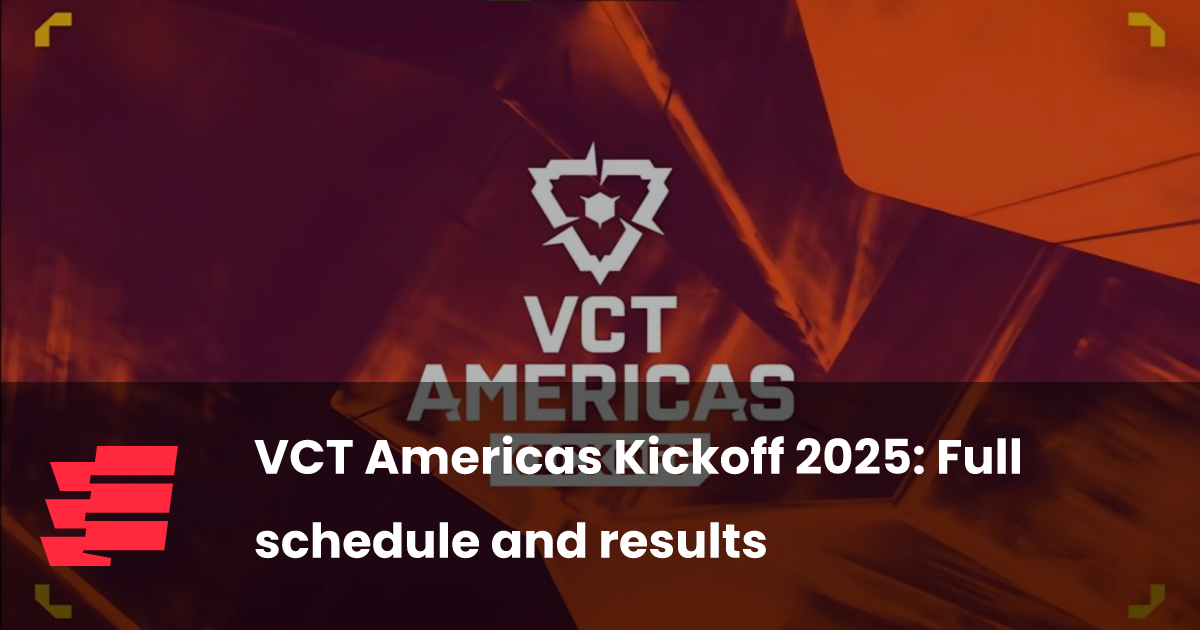 VCT Americas Kickoff 2025: Full schedule and results | esports.gg