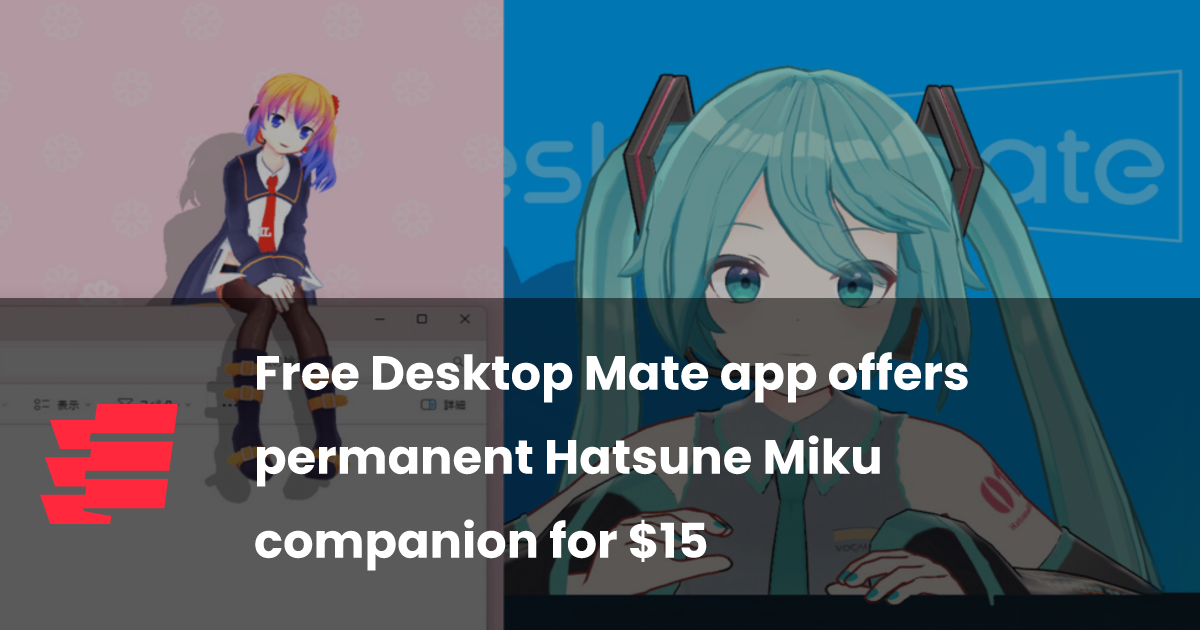 Free Desktop Mate app offers permanent Hatsune Miku companion for $15 ...
