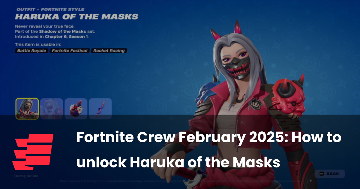 Fortnite Crew February 2025: How to unlock Haruka of the Masks | esports.gg